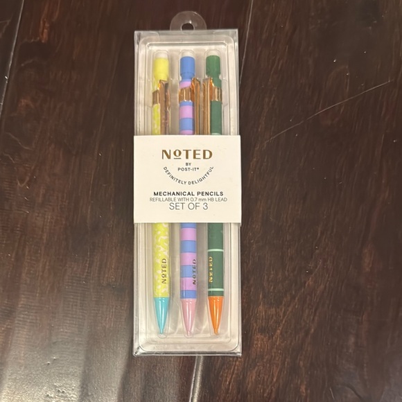 Office | Noted By Mechanical Pencils Set Of 3 | Poshmark